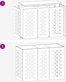 vidaXL Ochrana klimatizace Bílá 110 x 50 x 80 cm Ocel [865905]