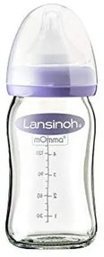 Lansinoh Kojenecká láhev skleněná 160 ml se savičkou NaturalWave