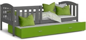 Dětská postel KUBU P2 190x80 cm ŠEDÁ ZELENÁ