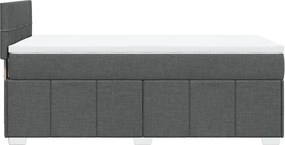 Box spring postel s matrací tmavě šedá 90x190 cm textil 3289224