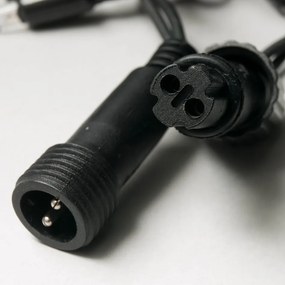 Easy Fix LED světelný řetěz, 5 m, venkovní, zelený, 50 diod, černý kabel, IP44