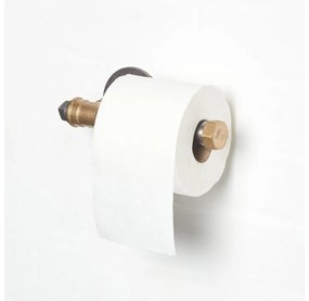 Asir | Držák toaletního papíru BORURAF 8x22 cm černá/zlatá | AS1409