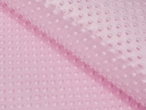 Biante Dětský povlak na polštář Minky 3D puntíky MKP-049 Světle fialovorůžový 50 x 70 cm