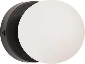 Bílé/černé kovové nástěnné svítidlo ø 8 cm Brisia – Kave Home