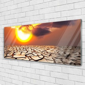akrylový obraz Slunce Poušť Krajina 125x50 cm