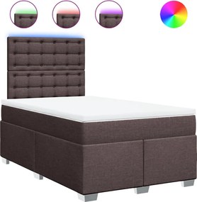 Box spring postel s matrací tmavě hnědá 120x190 cm textil 3292744