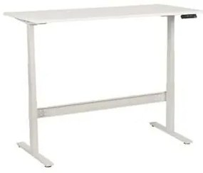 Výškově nastavitelný kancelářský stůl Manutan Expert, 160 x 80 x 62,5 - 127,5 cm, rovné provedení, ABS 2 mm, bílá
