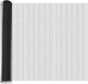 Hexagonální plot s podpěrou 10 x 1,2 m Ocel potažená PVC Šedá 3353204