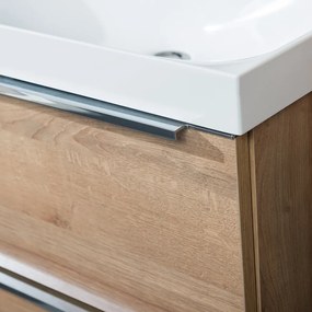 Mereo Mereo, Mailo, koupelnová skříňka s keramickým umyvadlem 81 cm, chrom madlo, CN521