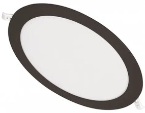 ECOLIGHT Zapuštěný LED panel 24W černý - neutrální bílá