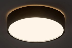 RABALUX Venkovní stropní LED světlo s čidlem LARCIA, 19W, denní bílá, 28,5cm, kulaté, černé 0075011