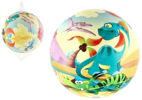 Míč nafouknutý dinosaurus vinyl průměr 22cm v síťce