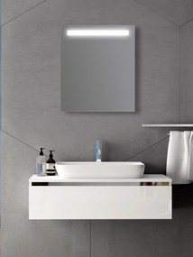 AMIRRO Zrcadlo na zeď chodbu do pokoje ložnice koupelny předsíně KONFIG LUNA LED - konfigurátor, na míru jeden LED podsvícený pruh