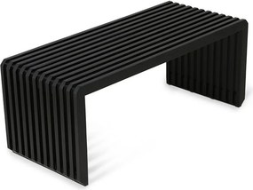 Černá dřevěná lamelová lavice Slatted M - 96*43*38 cm