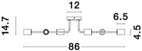 Industriální stropní svítidlo Granso 86 černé