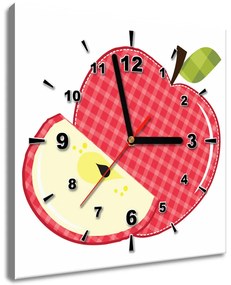 Gario Obraz s hodinami Jablko Rozměry: 40 x 40 cm