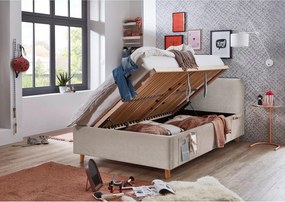 Béžová dětská postel s úložným prostorem s roštem 120x200 cm Cosy – Meise Möbel