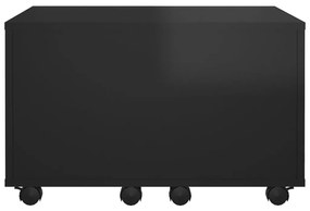Konferenční stolek černý vysoký lesk 60x60x38 cm dřevotříska - Default Title