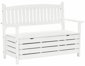 Zahradní dřevěná lavička DILKA 124 cm, bílá