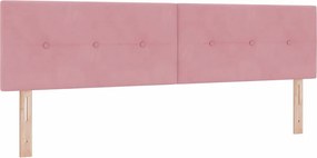 Postel s boxspringem s čelo Růžová 180 x 200 cm samet 3340405
