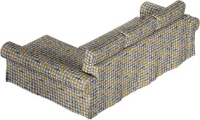 Potah na pohovku IKEA Backabro rozkládací se šezlongem barva modrá látka pletený vzor, vzorované