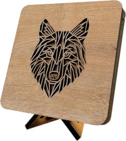 Li-Go "Hlava vlka" lampa 19x19 cm provedení povrchu: dub světlý