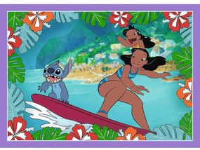 Trefl Puzzle 4v1 Bláznivý den Lilo&Stitch v krabici 28x28x6cm