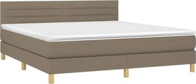 Box spring postel s matrací taupe 160x200 cm textil 3140709