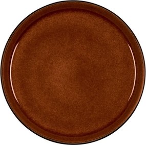 Černý/jantarový dezertní talíř z kameniny ø 21 cm Gastro Black/Amber – Bitz