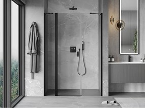 Mexen, Mexen Mist výklopné sprchové dveře 160 cm, transparentní, černé - 8A4-160-001-70-00