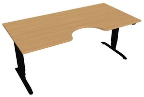 Hobis Motion Elektr. nastavitelný stůl 180x90 - HOBIS ERGO MOTION MSE 3 1800 Dekor stolové desky: buk, Barva kovové podnože: černá