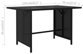 vidaXL Marketos 8dílná zahradní sedací souprava s poduškami polyratan černá