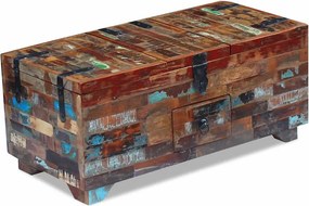 Konferenční stolek truhla masivní recyklované dřevo 80x40x35 cm 243320