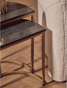 Odkládací stolky v sadě 2 ks s mramorovou deskou 28x45 cm Varana – Premier Housewares