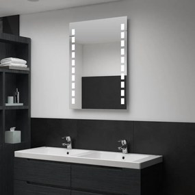Koupelnové nástěnné zrcadlo III s LED osvětlením | 60x80 cm