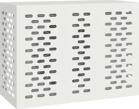 vidaXL Ochrana klimatizace Bílá 110 x 50 x 80 cm Ocel [865905]