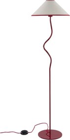 Červená/bílá látková stmívatelná stojací lampa (výška 148 cm) Juliet – Jotex