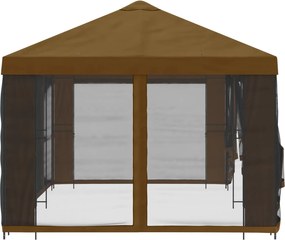 Zahradní altán se stěnami 6 x 3 m Taupe Polyester a ocel 3376024