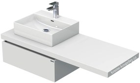 Intedoor Desk New koupelnový nábytek 1305 mm s umyvadlem na desku, DE 54 130 L STORM 1Z Varianta: 50 Dub Arizona šedý