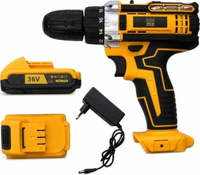 Aku vrtačka TIGO MD-04 v kufříku + 2x baterie + příslušenství + kufřík