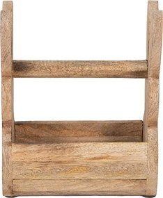 Dřevěná bedýnka s králíčky a madlem na přenášení - 16*10*20 cm