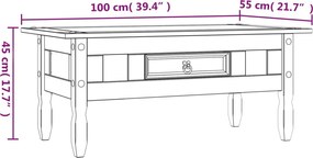 vidaXL Konferenční stolek mexická borovice Corona 100x55x45 cm [282625] Barva: Hnědá