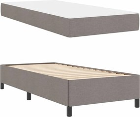 Postel s boxspringem Taupe 90 x 200 cm textil 3398833