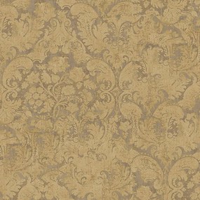 Luxusní hnědo-zlatá ornamentální zámecká vliesová tapeta na zeď, 47753, Eterna, Parato