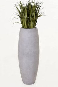 Květináč MAGNUM, sklolaminát, výška 100 cm, beton design, šedý
