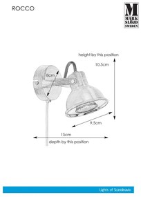Markslöjd 107853 - Nástěnné bodové svítidlo ROCCO 1xGU10/7W/230V