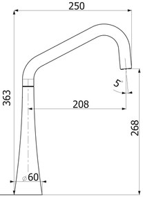 Kuchyňská vodovodní baterie Sinks CONICA - N6 Nanoblack