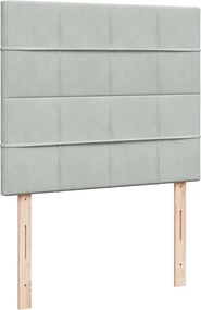 Box spring postel s matrací světle šedá 120x190 cm samet 3292286