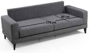 Hanah Home Třímístná pohovka NORDIC šedá 560ARE1307