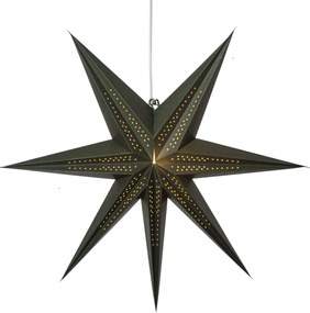 Star trading Vánoční papírová hvězda Point P.60 cm zelená bez světelného zdroje 083-00